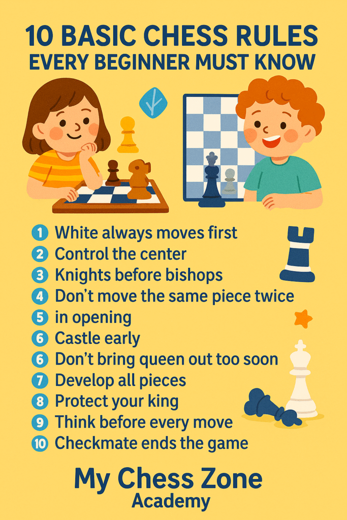 10 Basic Chess Rules Every Beginner Must Know - My Chess Zone